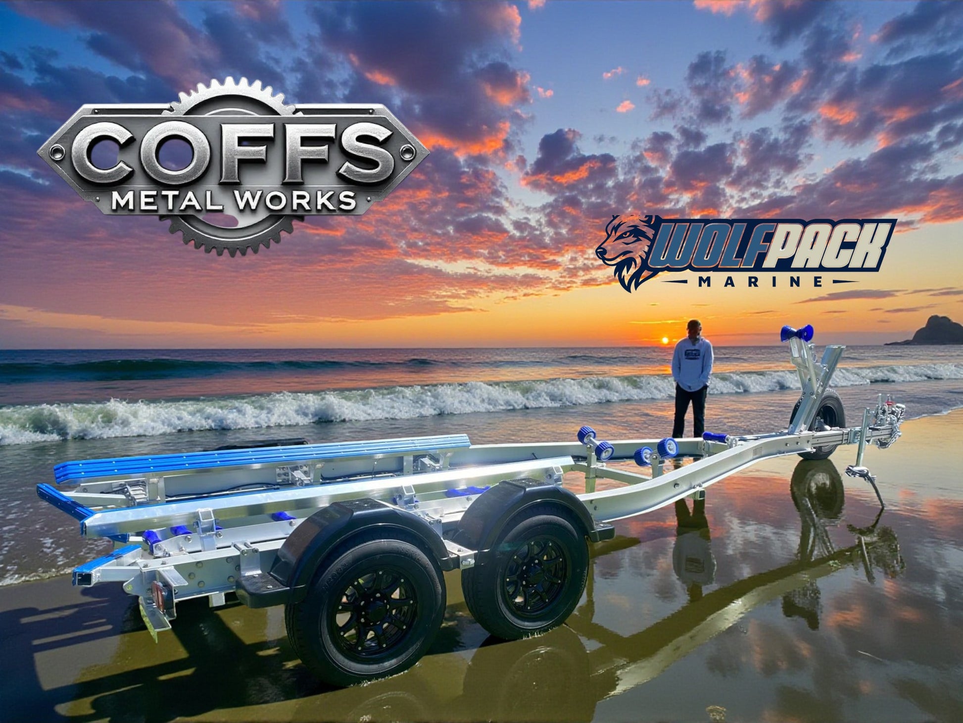 Aluminum Boat Trailer suit boats 18 - 20 foot WP1820 – Coffs Metal Works